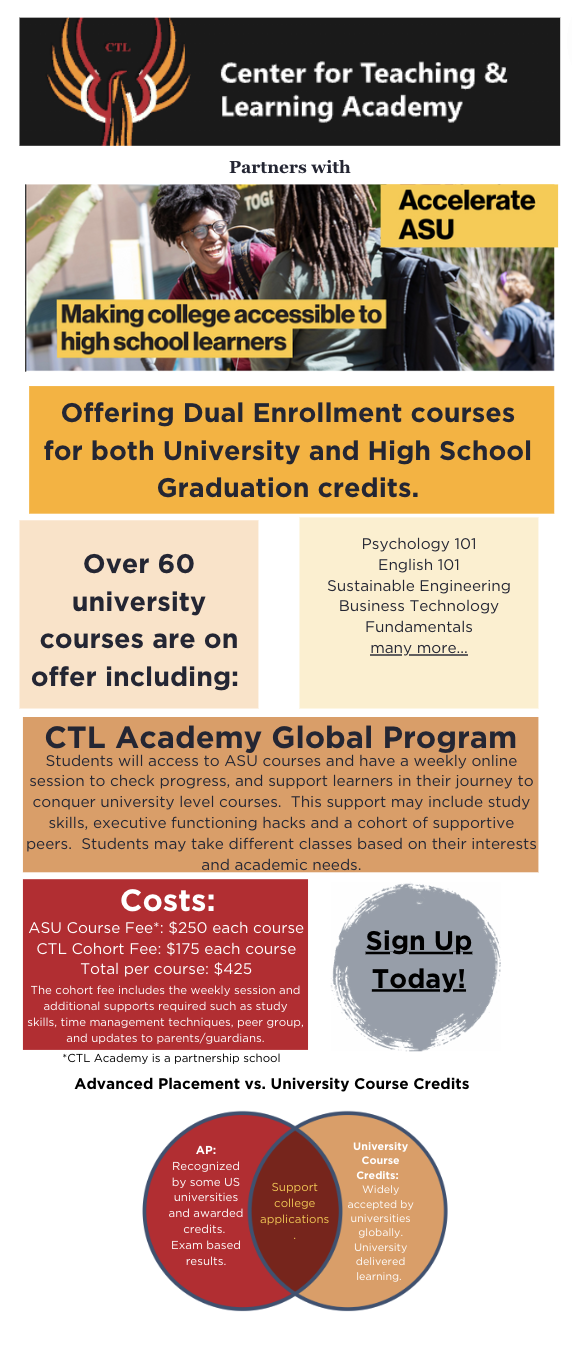 Earn University Credits in High School – CTL Academy Global